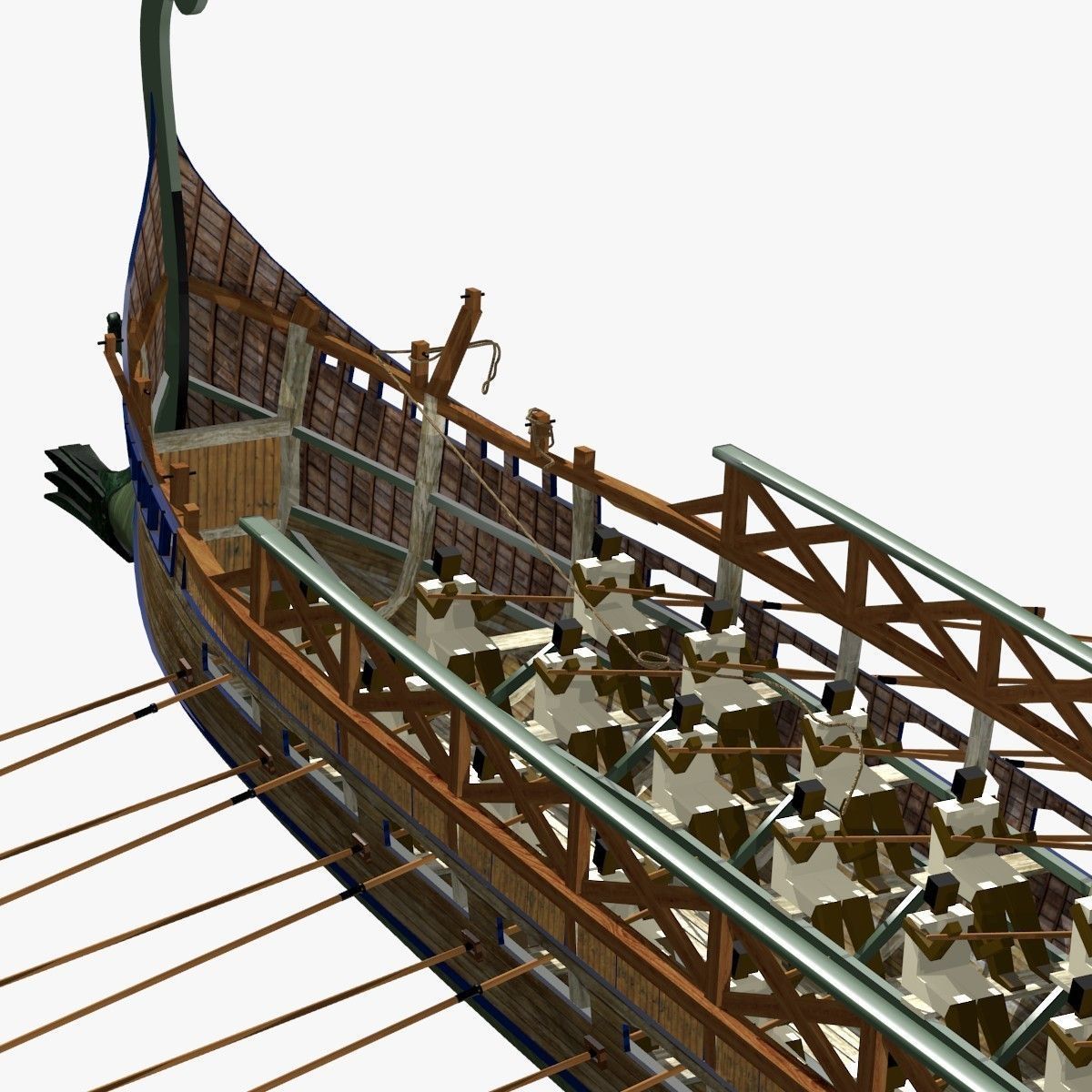 Roman Warship Bireme 3D model | CGTrader