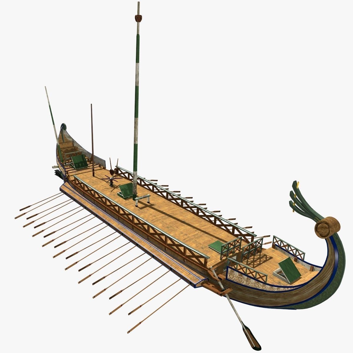 Roman Warship Bireme 3D model | CGTrader
