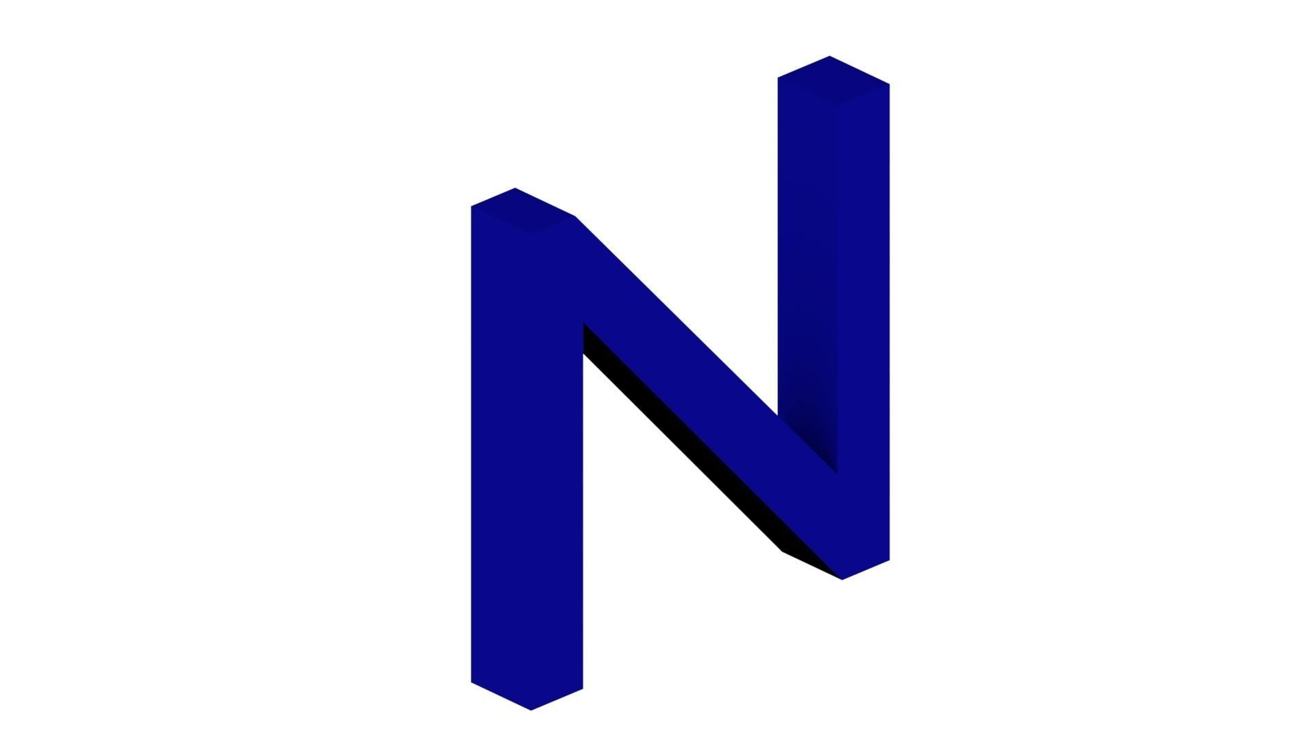 Uwanile Letter N Dimensions 1 cm Tall per 5 mm deep free 3D model 3D ...