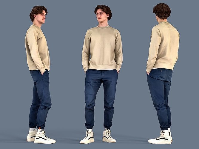 Attractive Young Guy 3D model | CGTrader