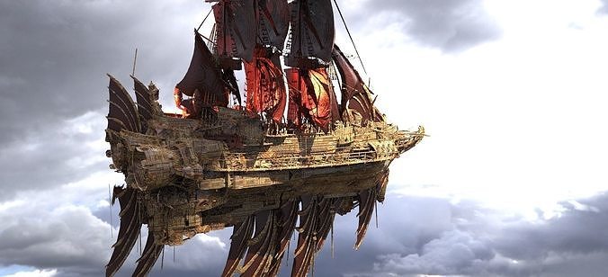 Baroque Air ship 3D model | CGTrader
