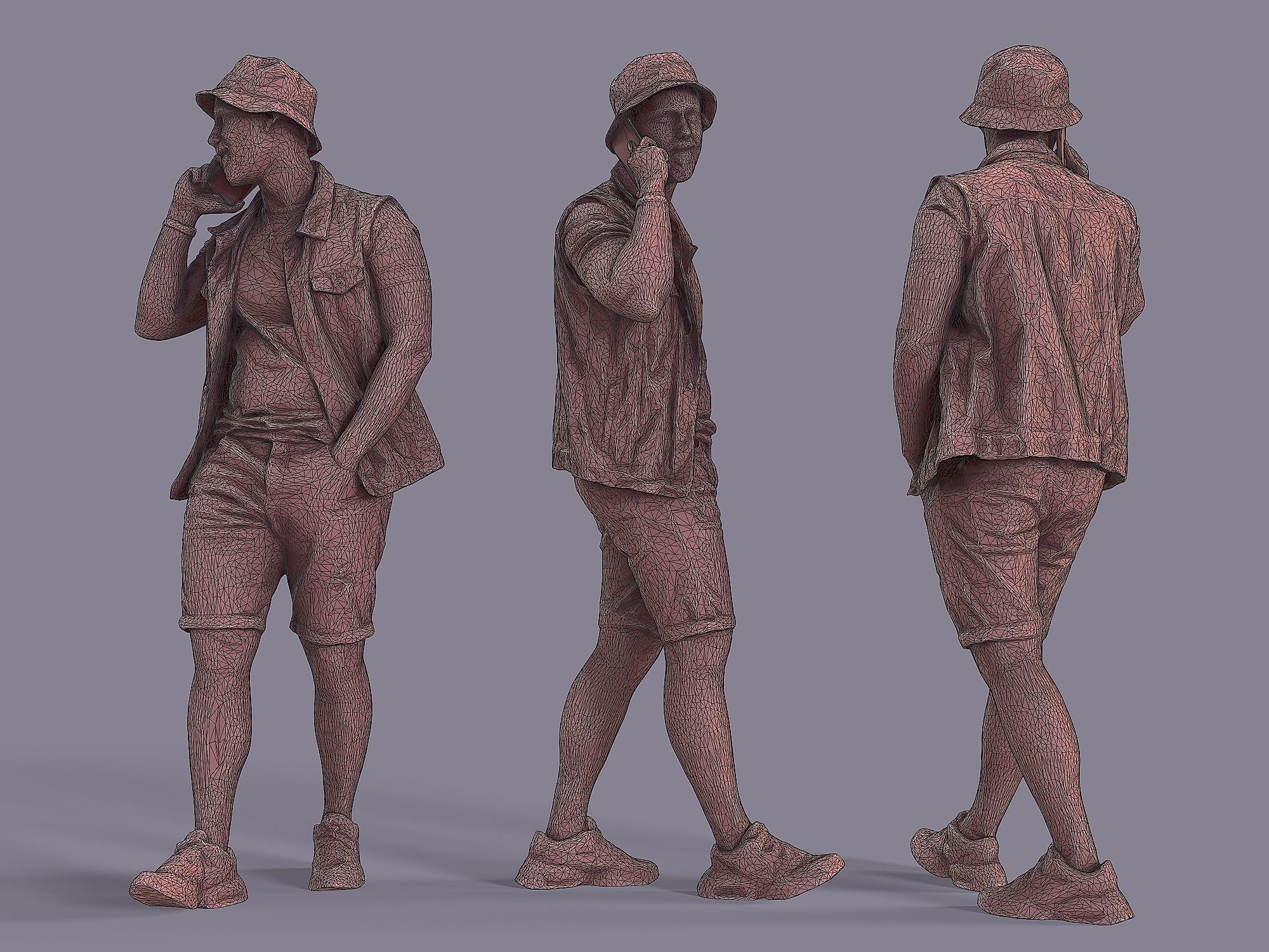Dude Talking by Phone 3D model | CGTrader