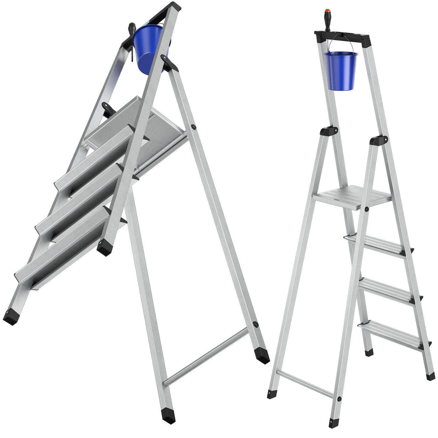 Step ladders set KRAUSE 3D model | CGTrader