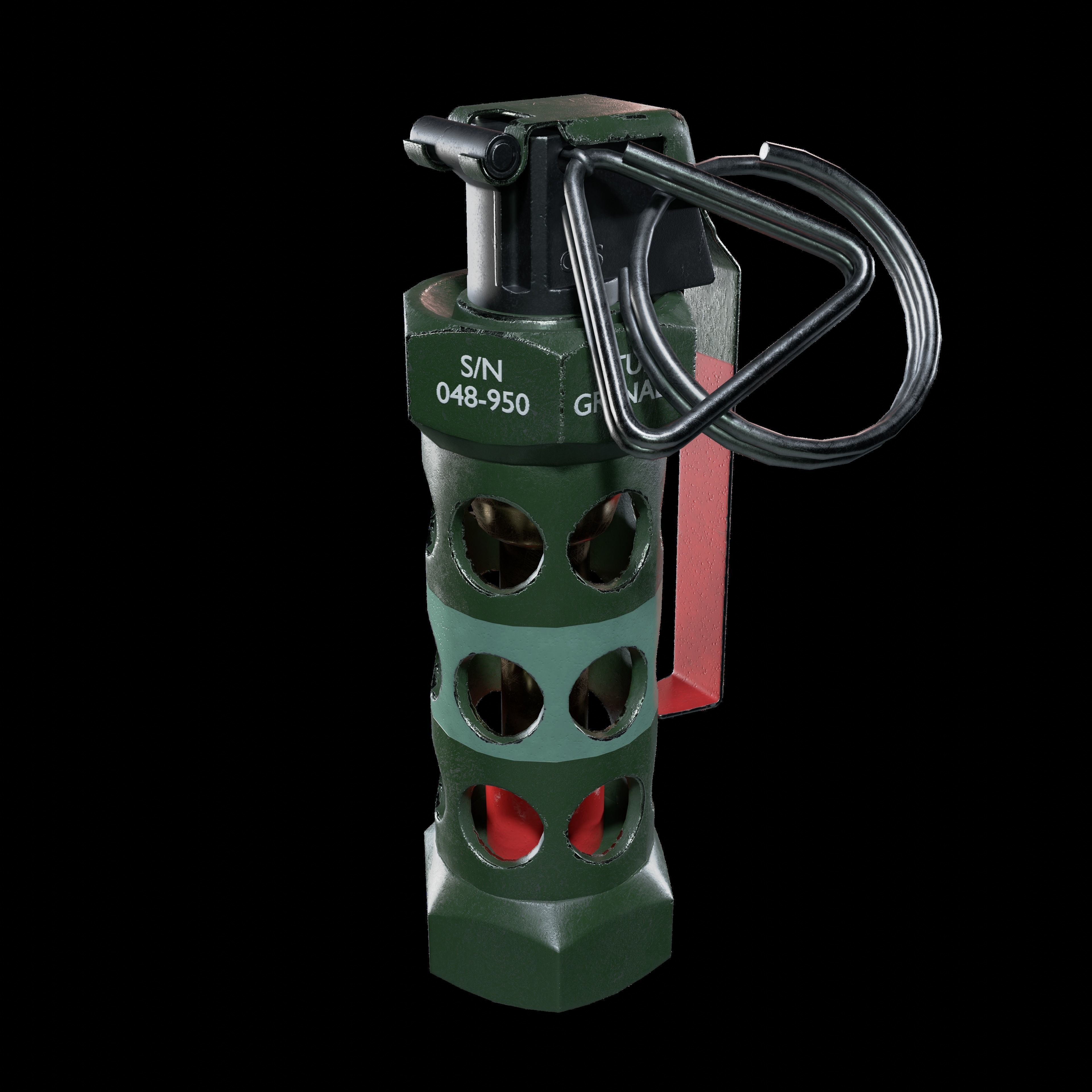 3D model Flashbang grenade gun weapon PBR Low Poly Game Ready VR / AR ...