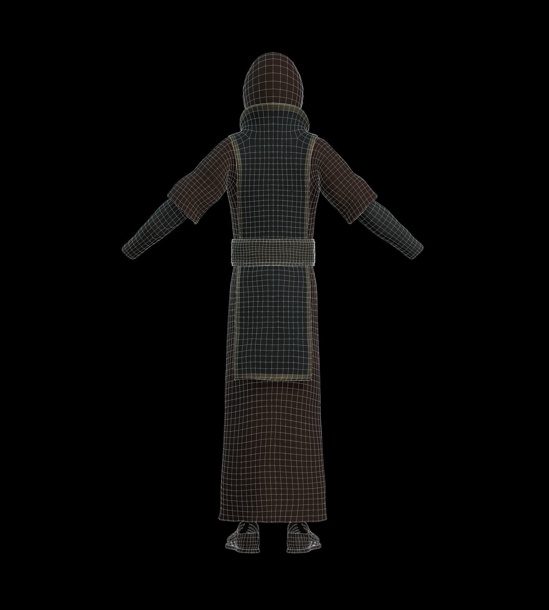 3D model Fantasy Acolyte - Fantasy Clothing VR / AR / low-poly | CGTrader