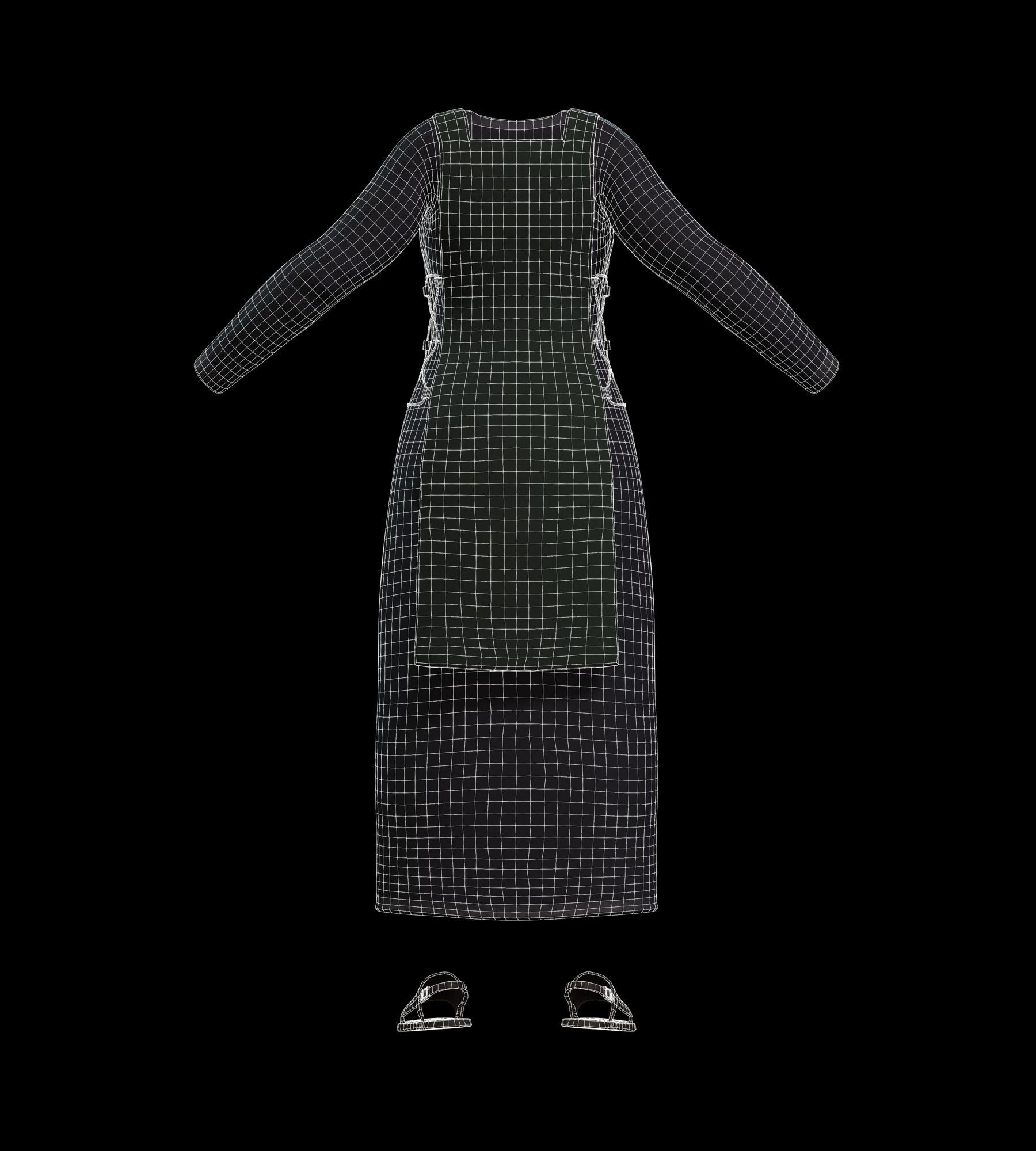 3D model The Merchant Female - Fantasy Clothing VR / AR / low-poly ...