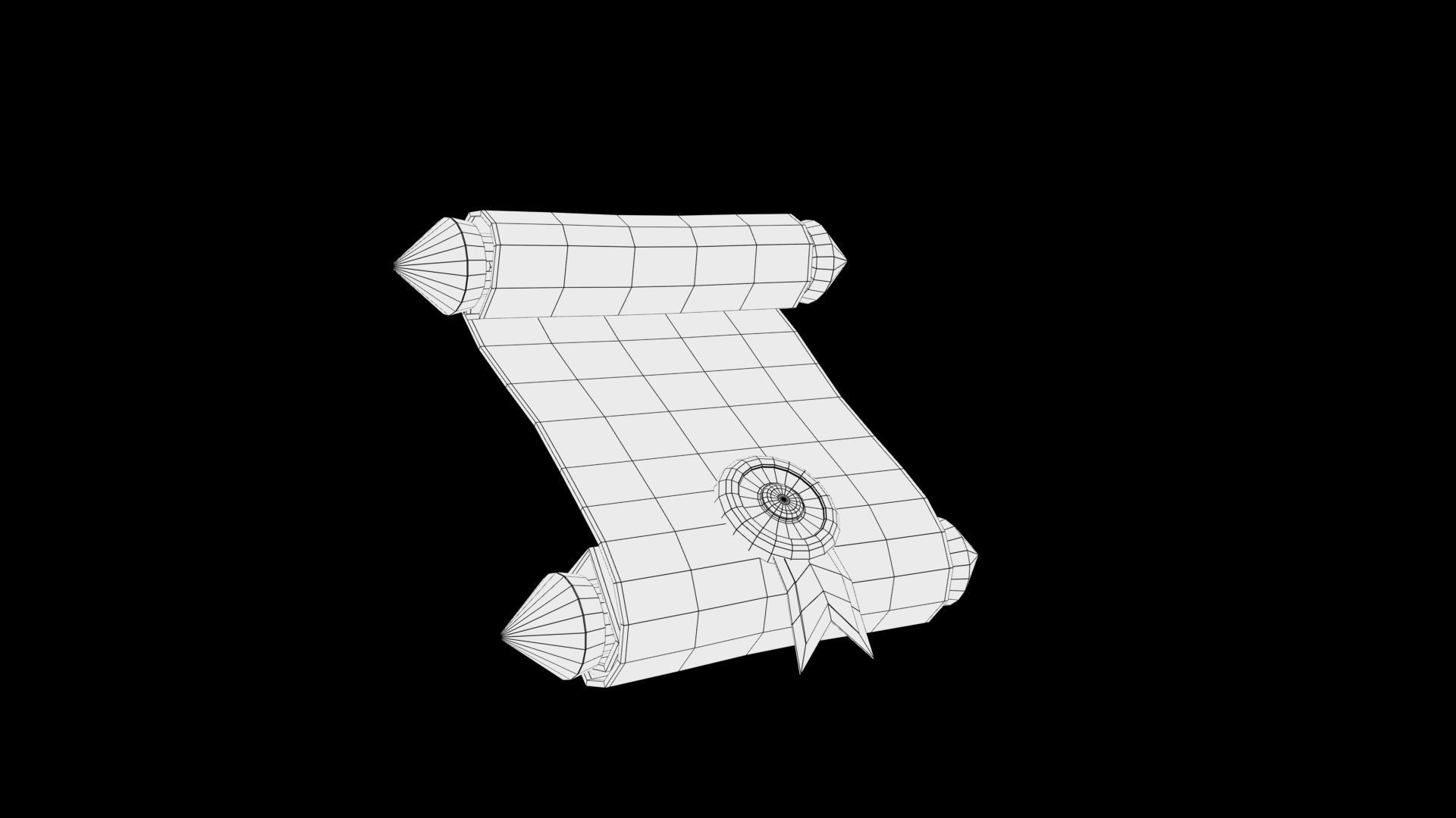 3D model Stylized scroll VR / AR / low-poly | CGTrader