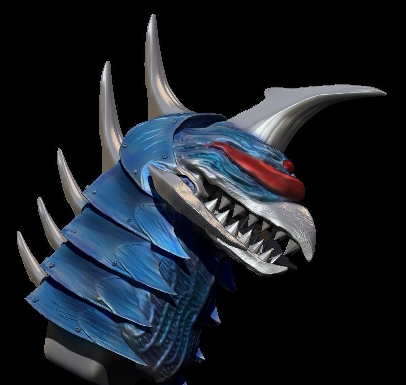 Godzilla 2004 series-Gigan head 3D model 3D printable | CGTrader