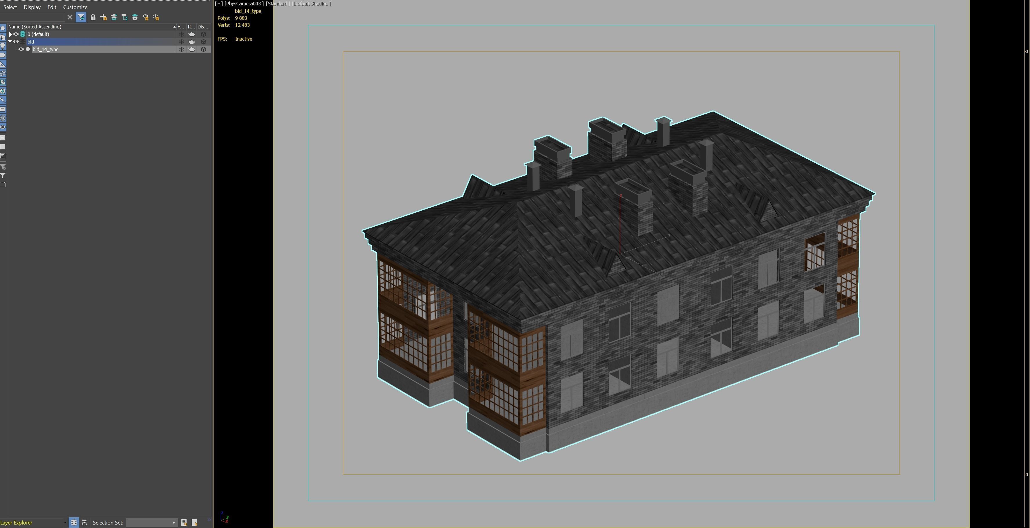 3D model two-storey residential city building VR / AR / low-poly | CGTrader