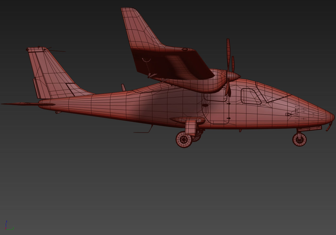 Aircraft Electric NASA Maxwell X-57 Mod II with Interior 3D model ...