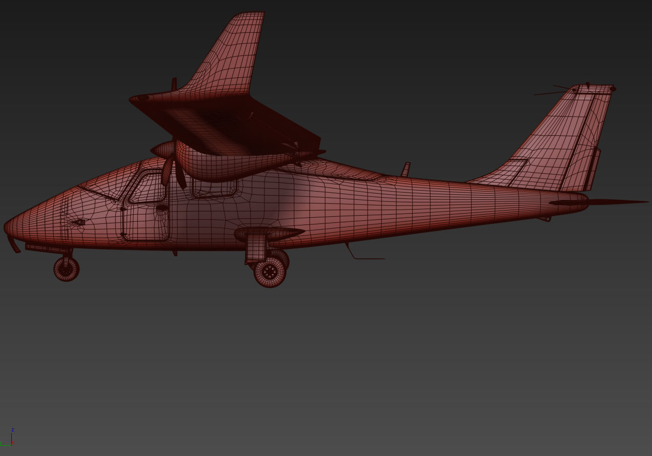 Aircraft Electric NASA Maxwell X-57 Mod II with Interior 3D model ...