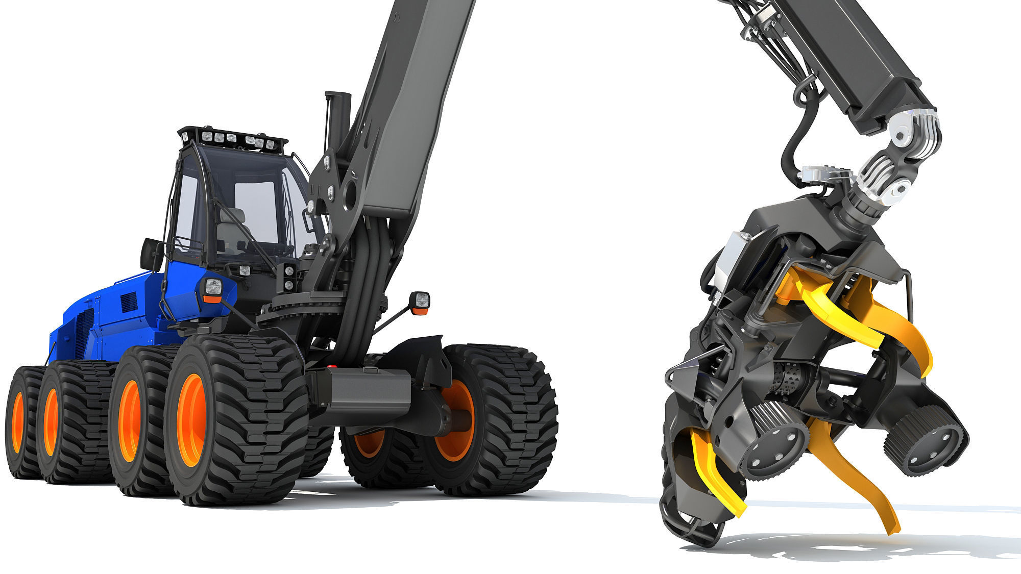 Forestry Harvester 3D model | CGTrader