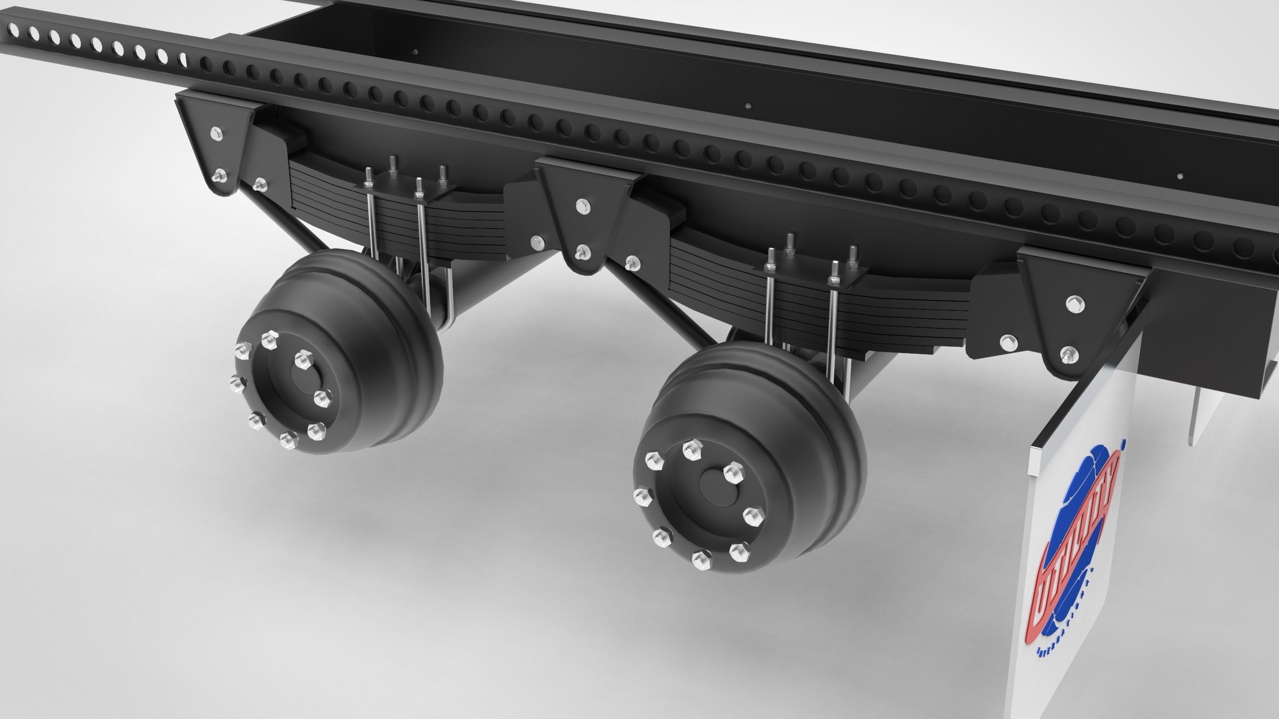 Utility 4000D-X Semi Trailer 3D model | CGTrader