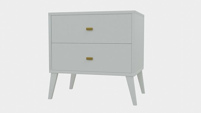 Alyssa Nightstand With 2 Drawers 3D Model 3D model | CGTrader