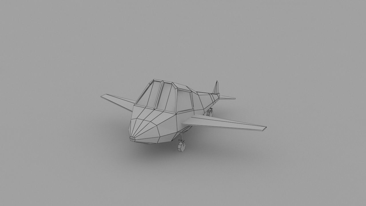 3D model 3d low polygon plane ship VR / AR / low-poly | CGTrader