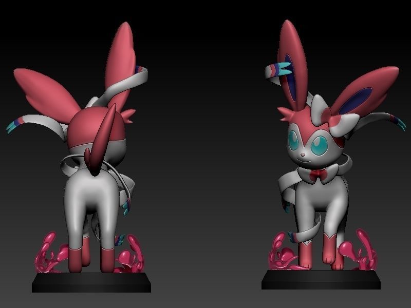 Pokemon sylveon 3D model 3D printable | CGTrader