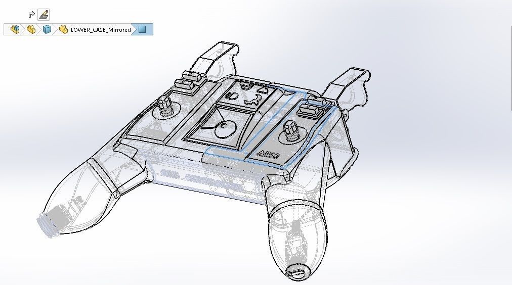 GAMEPAD 3D PRINT READY for ROV CONTROLLER made with solidworks 3D model ...
