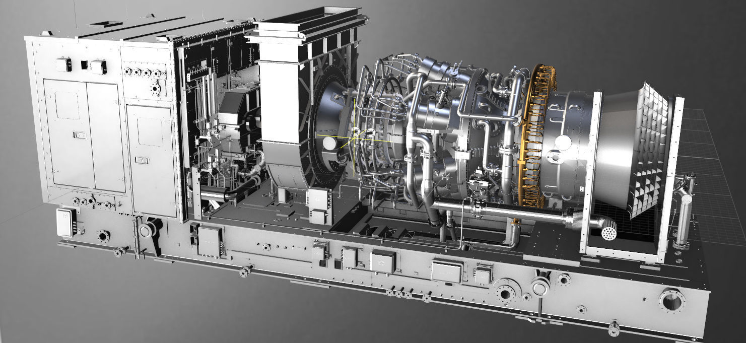 Gas turbine engine 3D model | CGTrader
