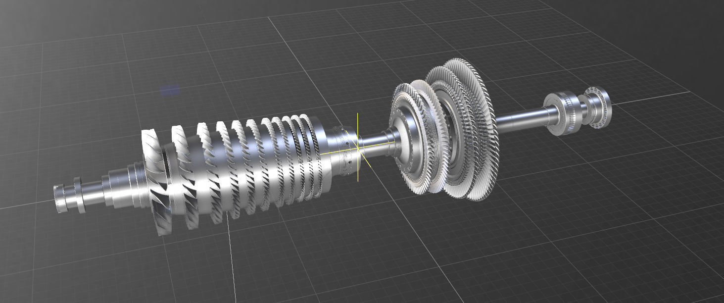 Gas turbine engine 3D model | CGTrader