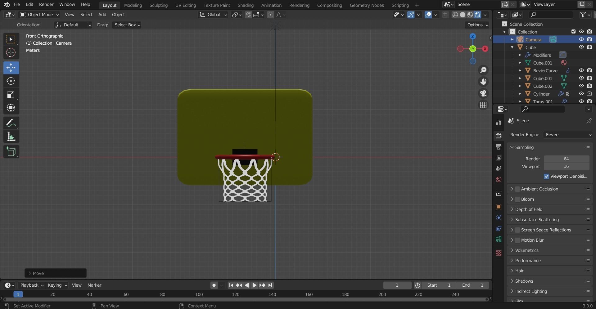 basketball net free VR / AR / low-poly 3D model animated rigged | CGTrader