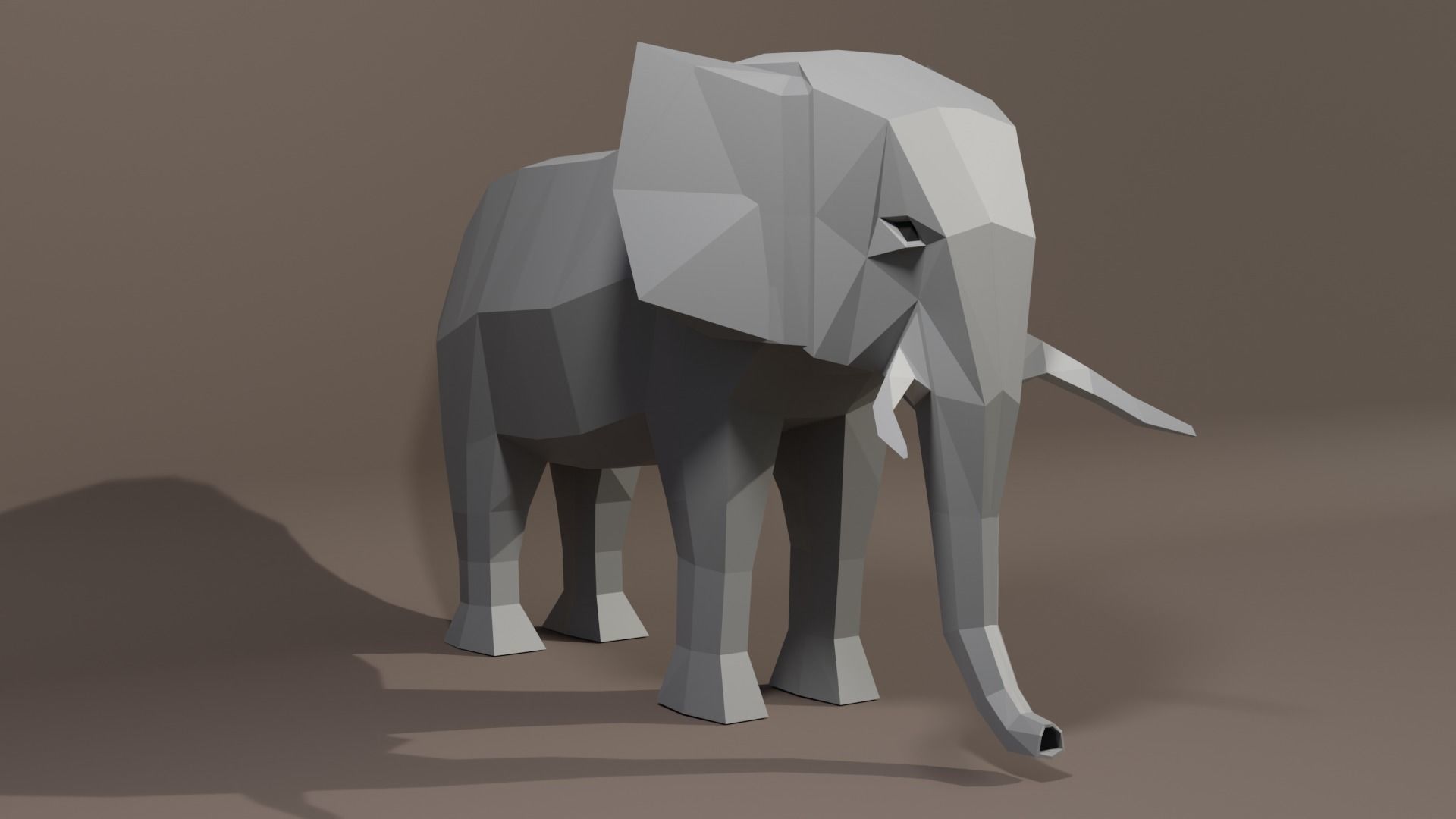 elephant low poly 3D model | CGTrader