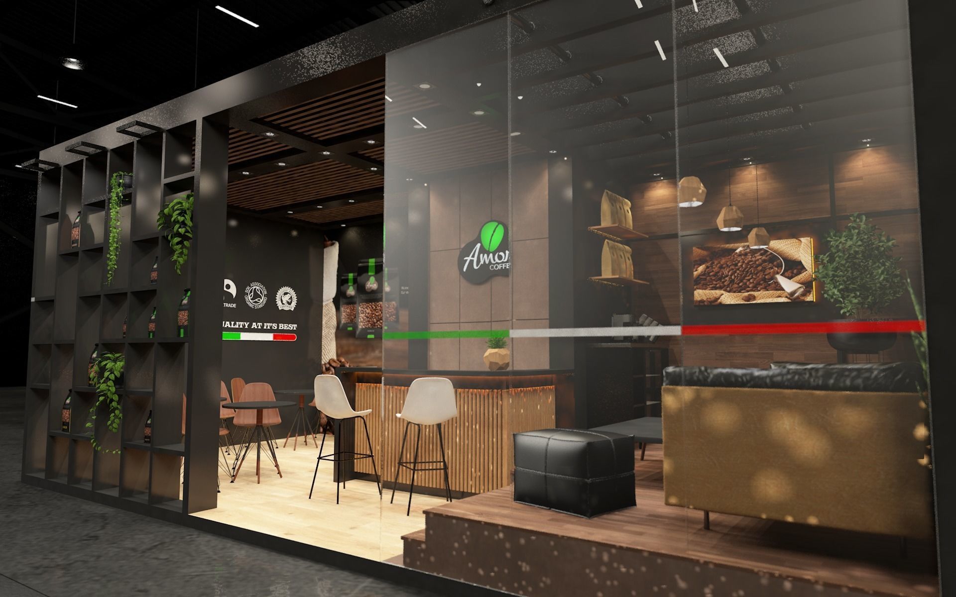 coffee roasting exhibition stand 3D model | CGTrader
