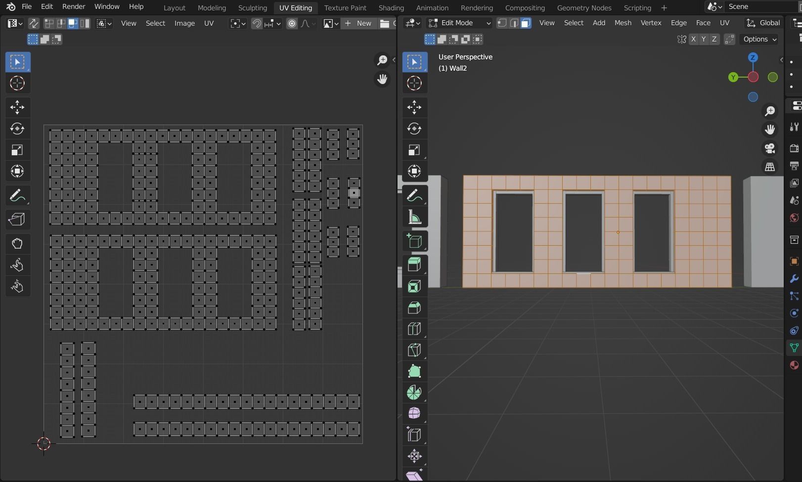 Walls with Windows free 3D model | CGTrader
