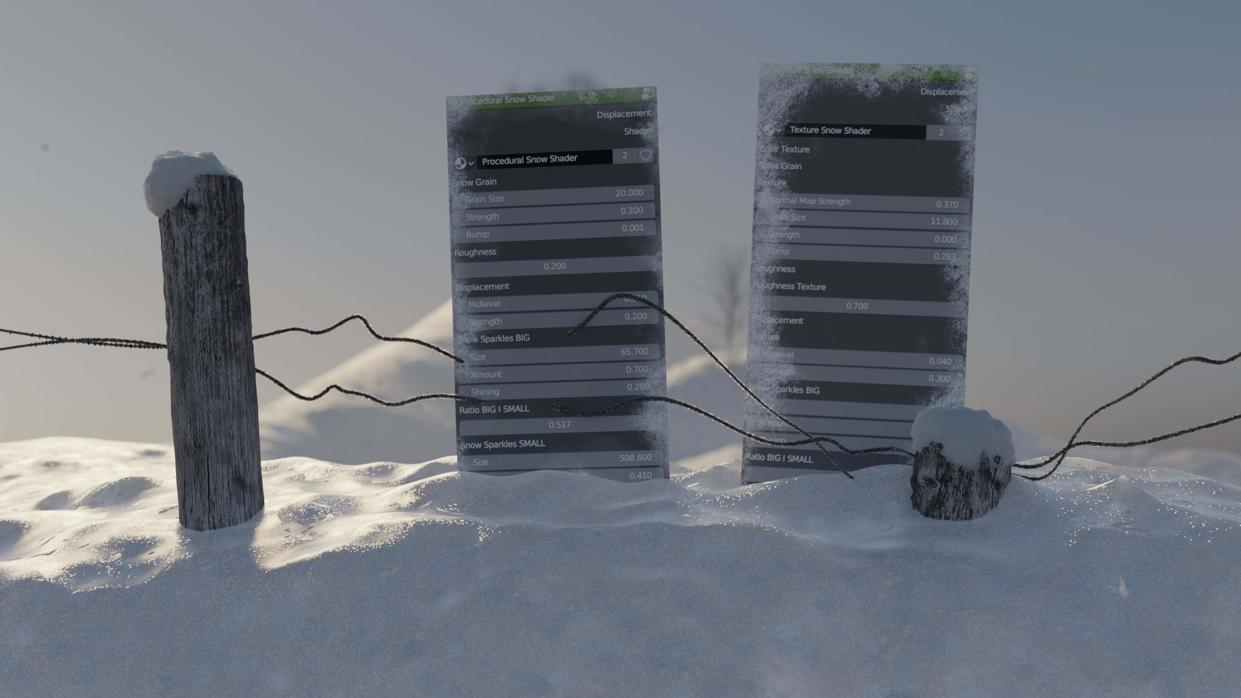 Procedural and Texture Snow Shader for Blender Texture | CGTrader