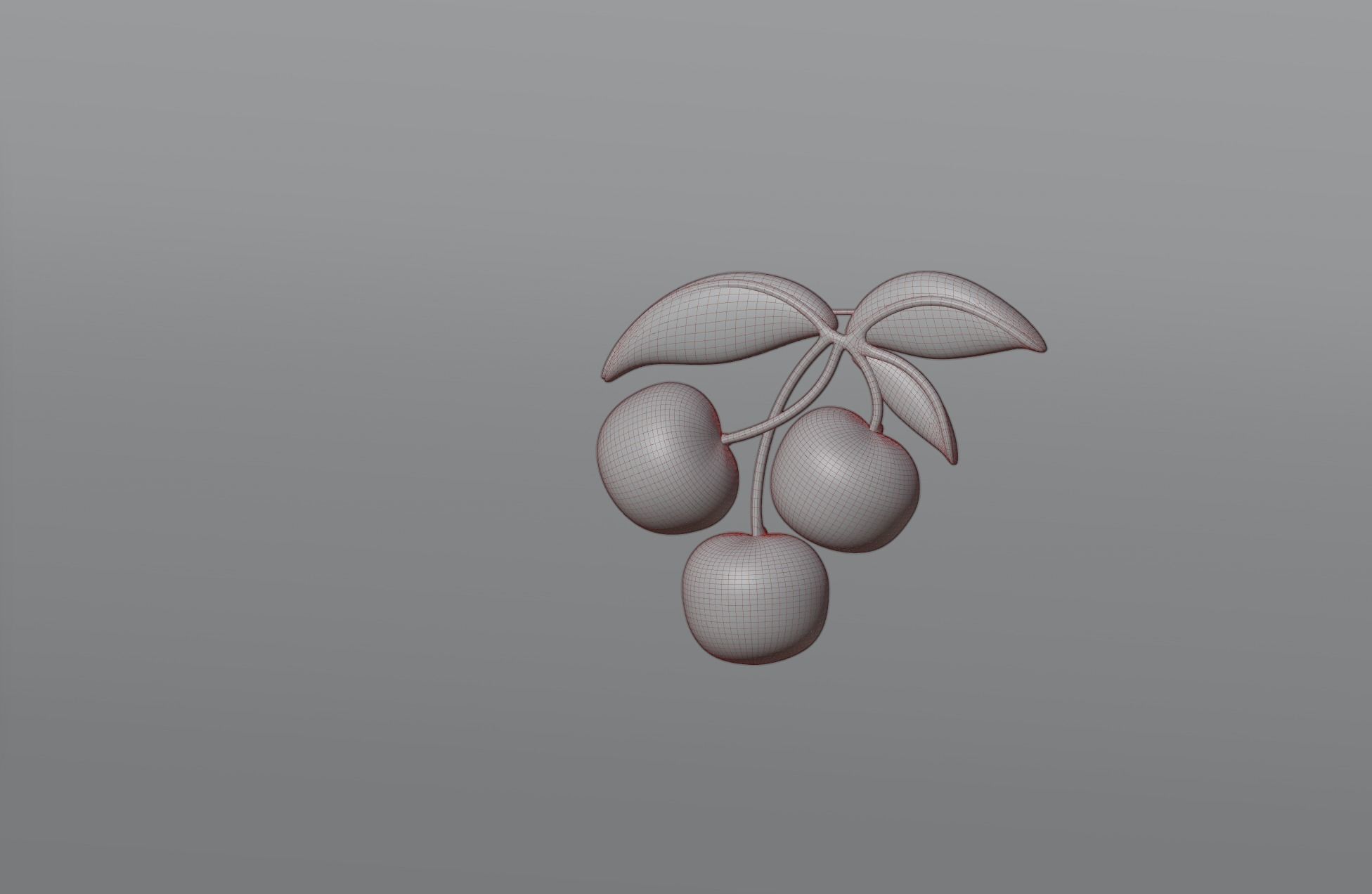Brooch Cherry 3D model | CGTrader