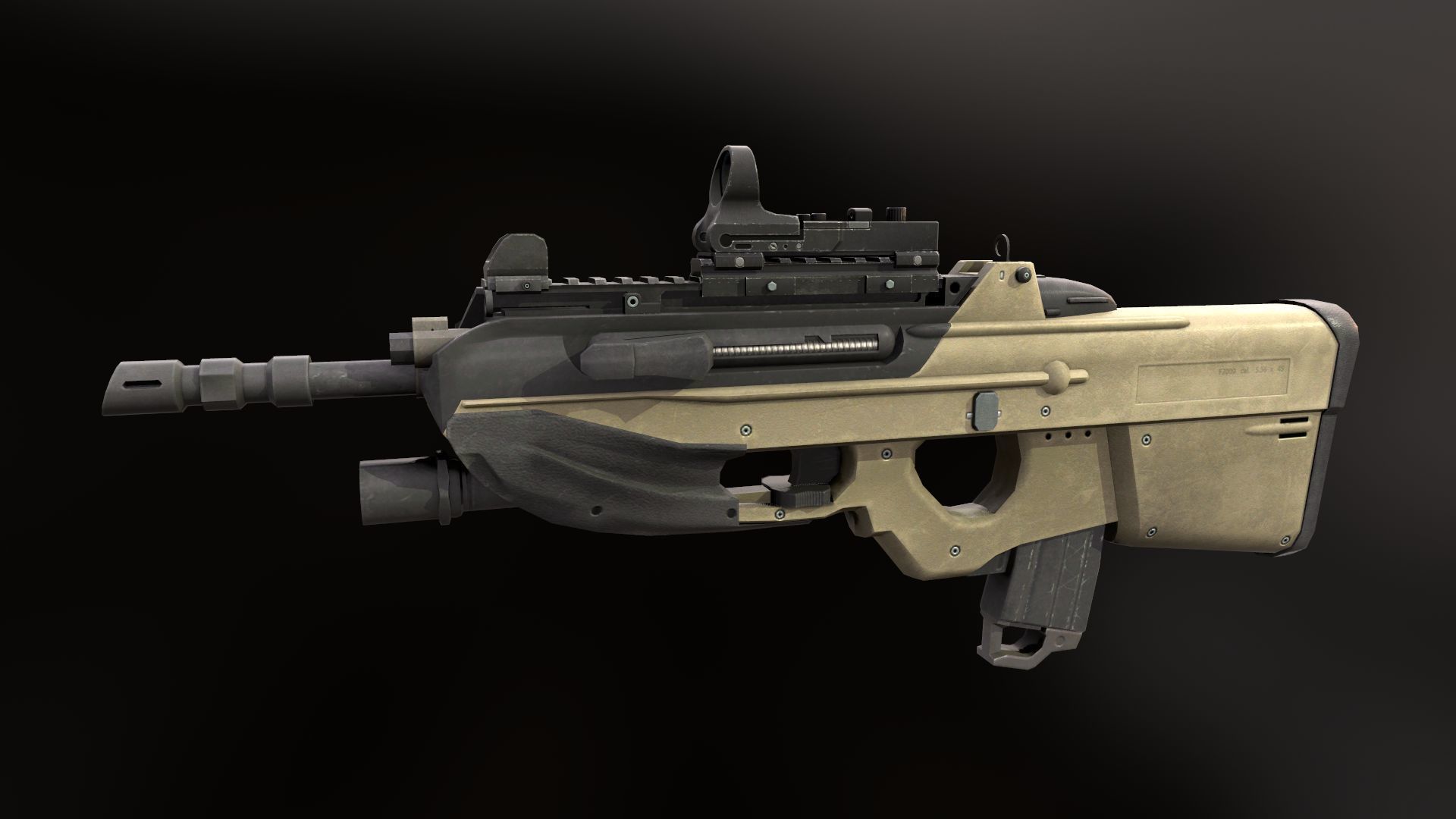 3D model F2000 gun VR / AR / low-poly | CGTrader