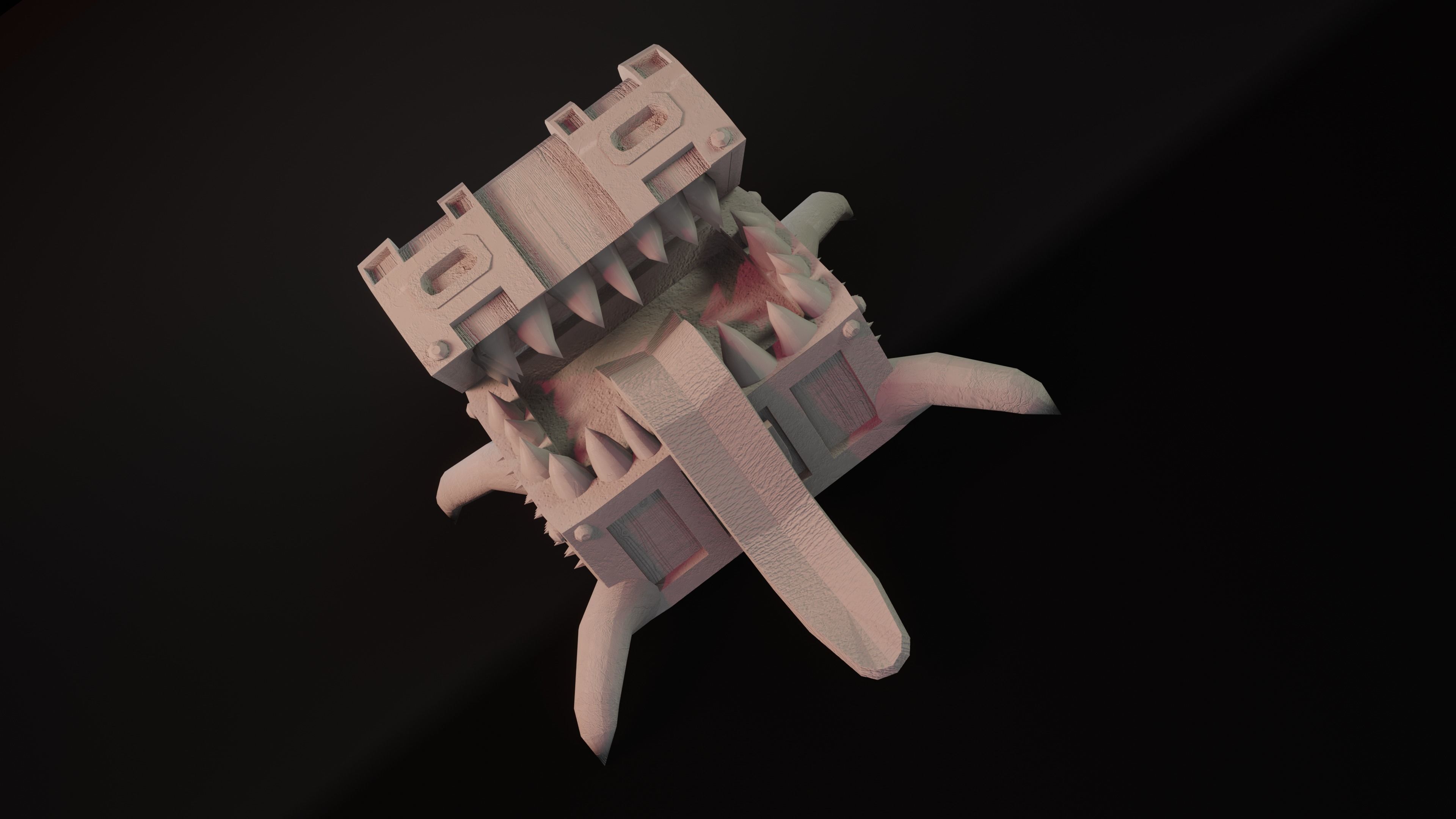 3D model Monster Chest VR / AR / low-poly | CGTrader