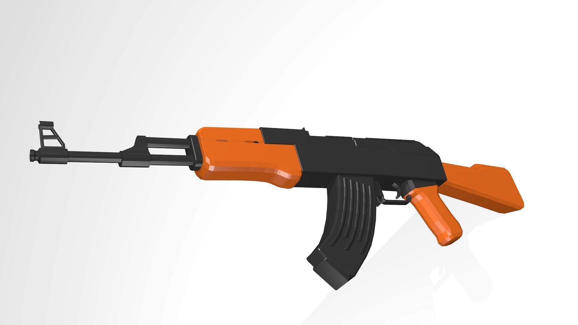 Low Poly AK-47 3D model | CGTrader