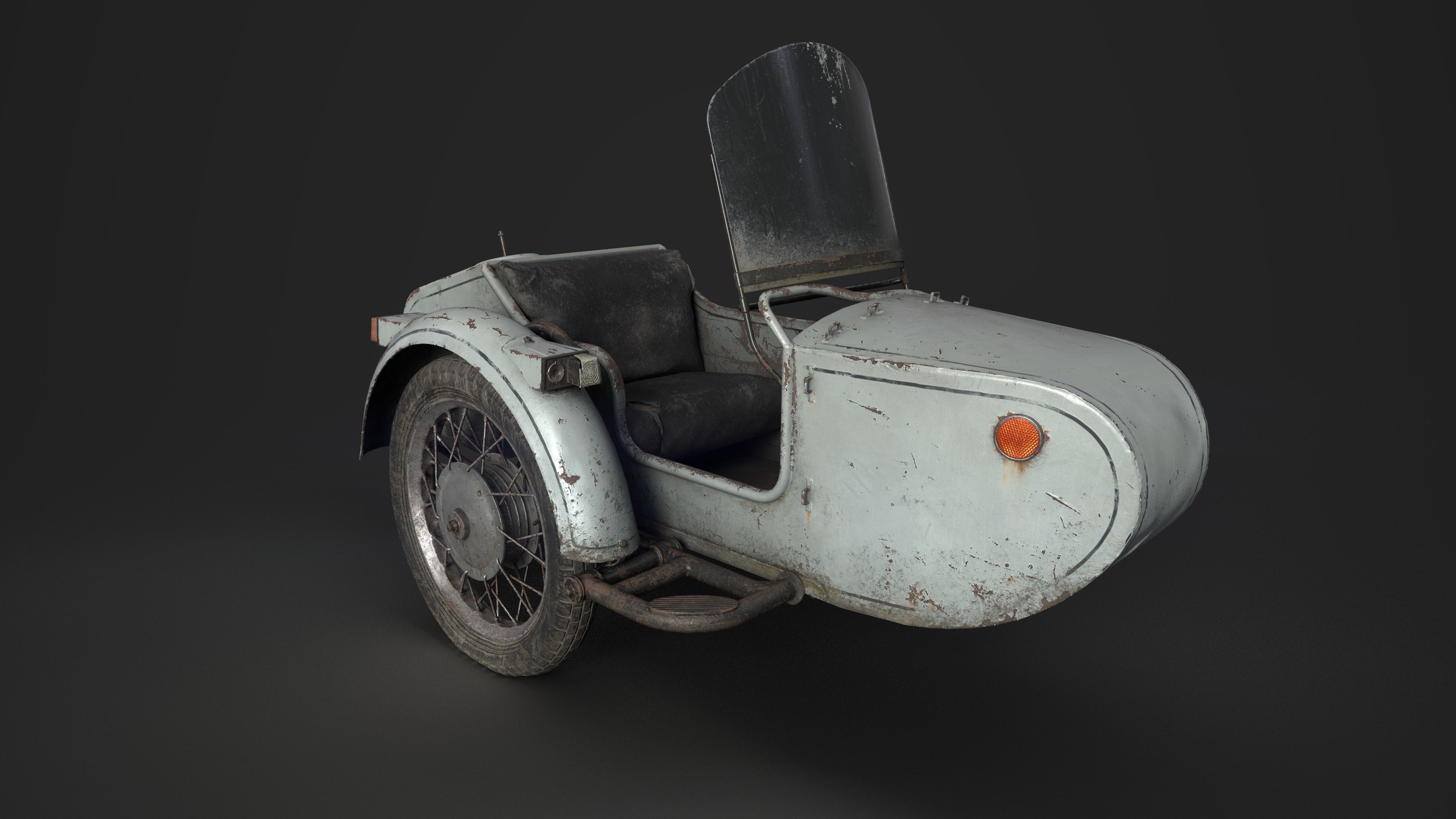 3D model Motorcycle Sidecar Dnepr VR / AR / low-poly | CGTrader