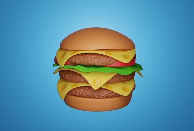 Burger hamburger free 3D model 3D printable | CGTrader