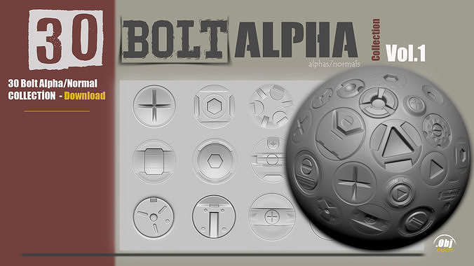 Bolth Alpha Brush Collection free Texture | CGTrader