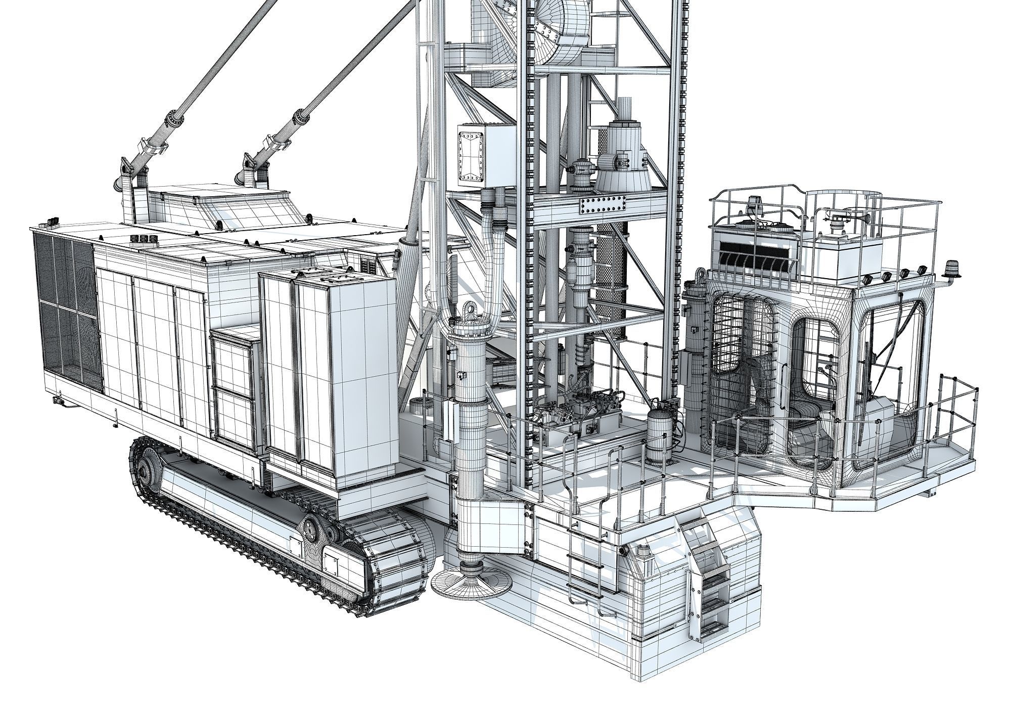 Rotary Drilling Rig 3D model | CGTrader