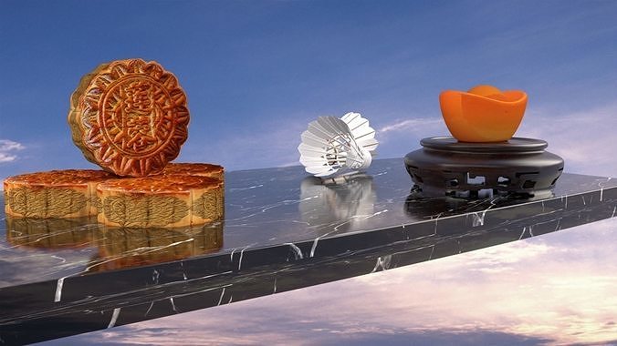 Chinese mooncake 3D model | CGTrader