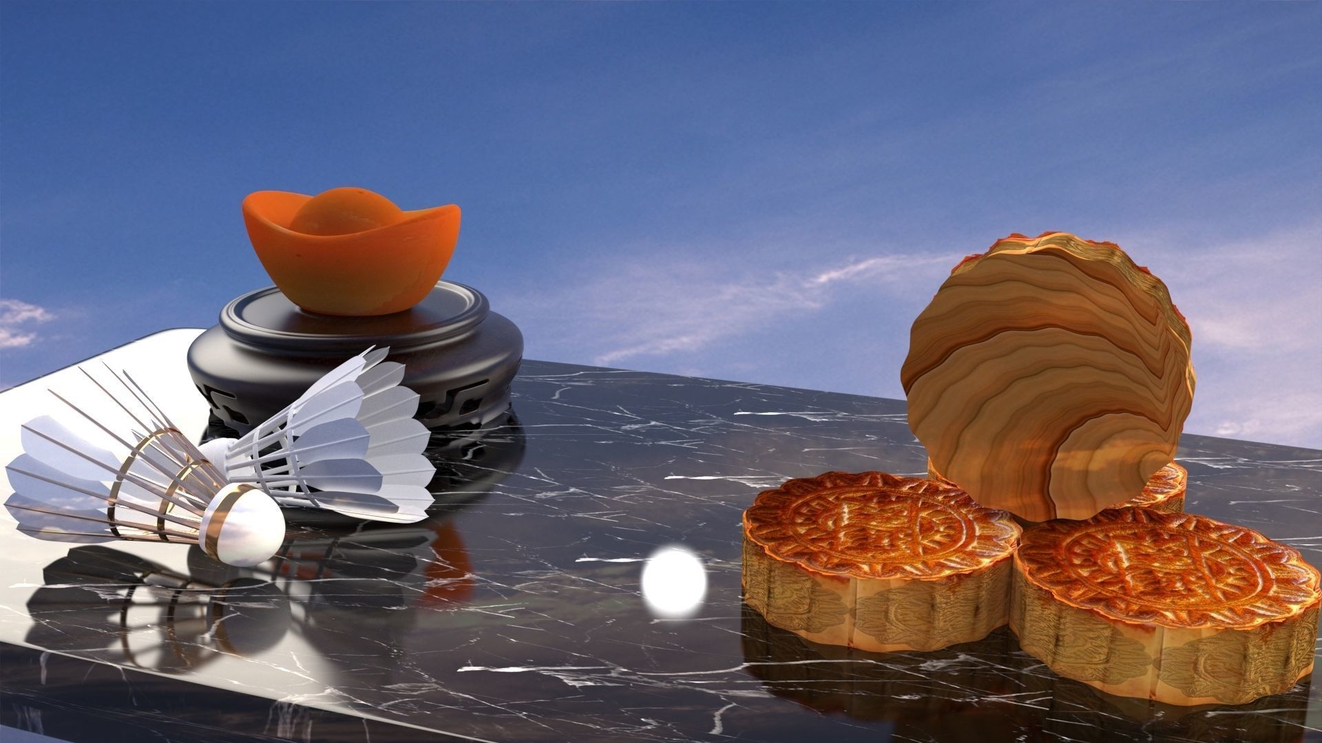 Chinese mooncake 3D model | CGTrader