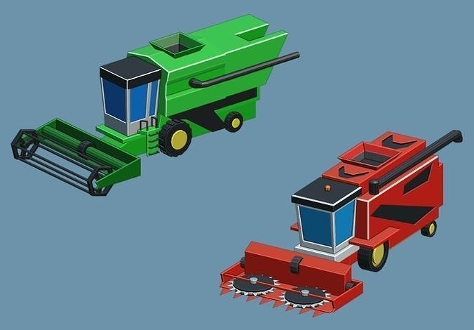 3D model 31 Harvesters low poly asset VR / AR / low-poly | CGTrader