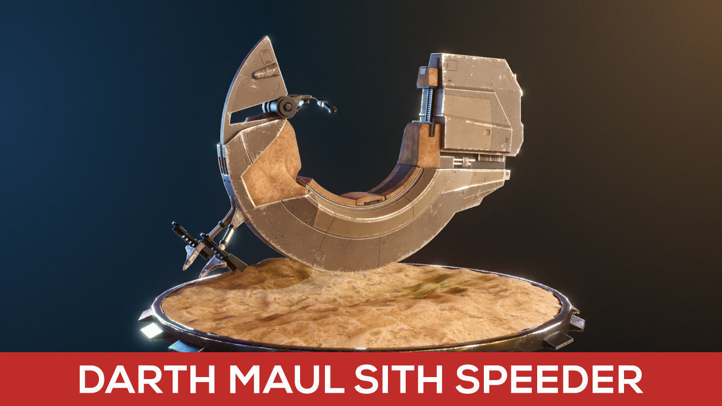 3D model Darth Maul Sith Speeder VR / AR / low-poly | CGTrader