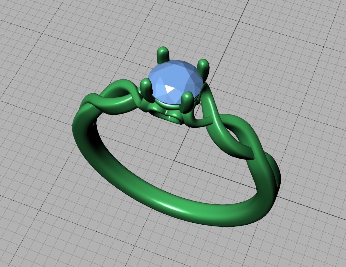 Solitaire Engagement Ring Heart design ring 3dmodel 3D model 3D ...