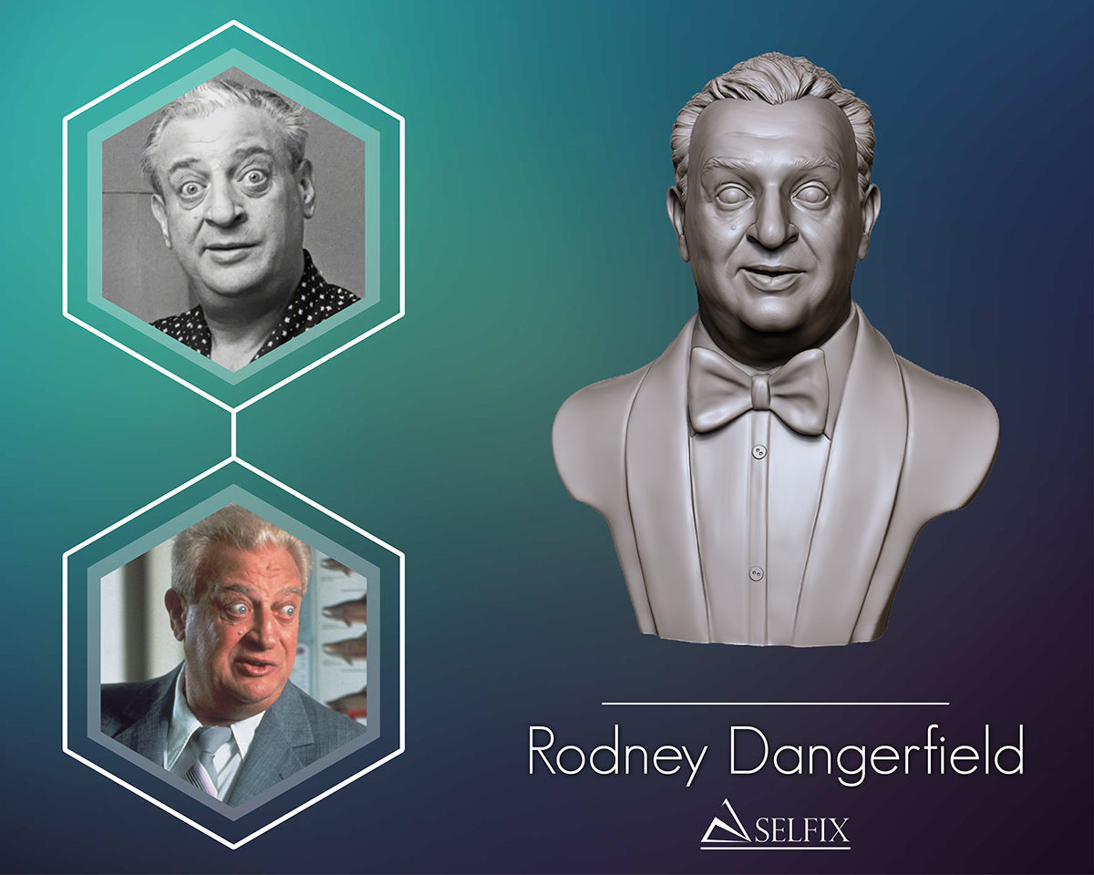 Rodney Dangerfield 3D portrait sculpture 3D model 3D printable | CGTrader