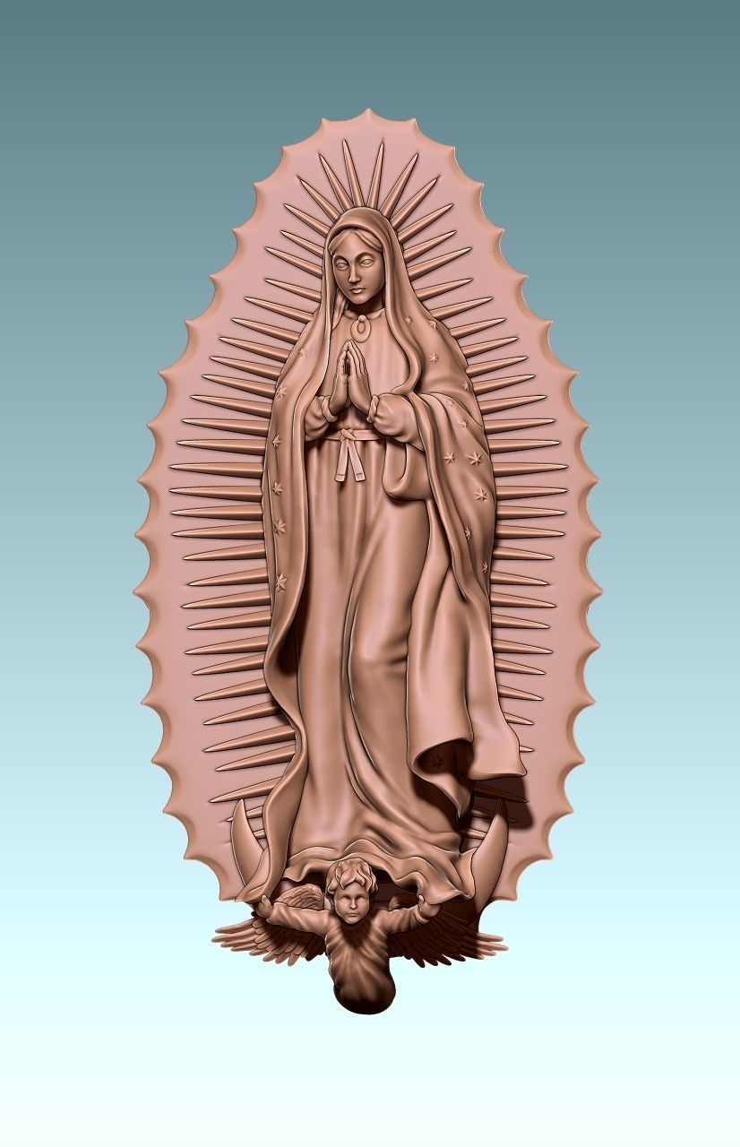 Our Lady of Guadalupe - Relief - Mexico - CNC and 3D model 3D printable ...