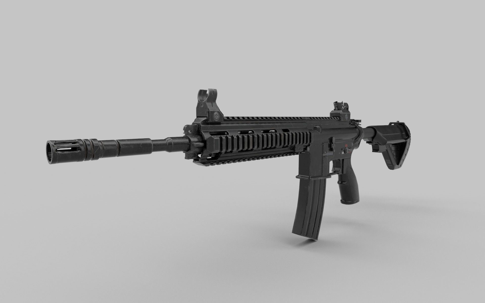 3D model M416 RIFLE Low-poly 3D model VR / AR / low-poly | CGTrader