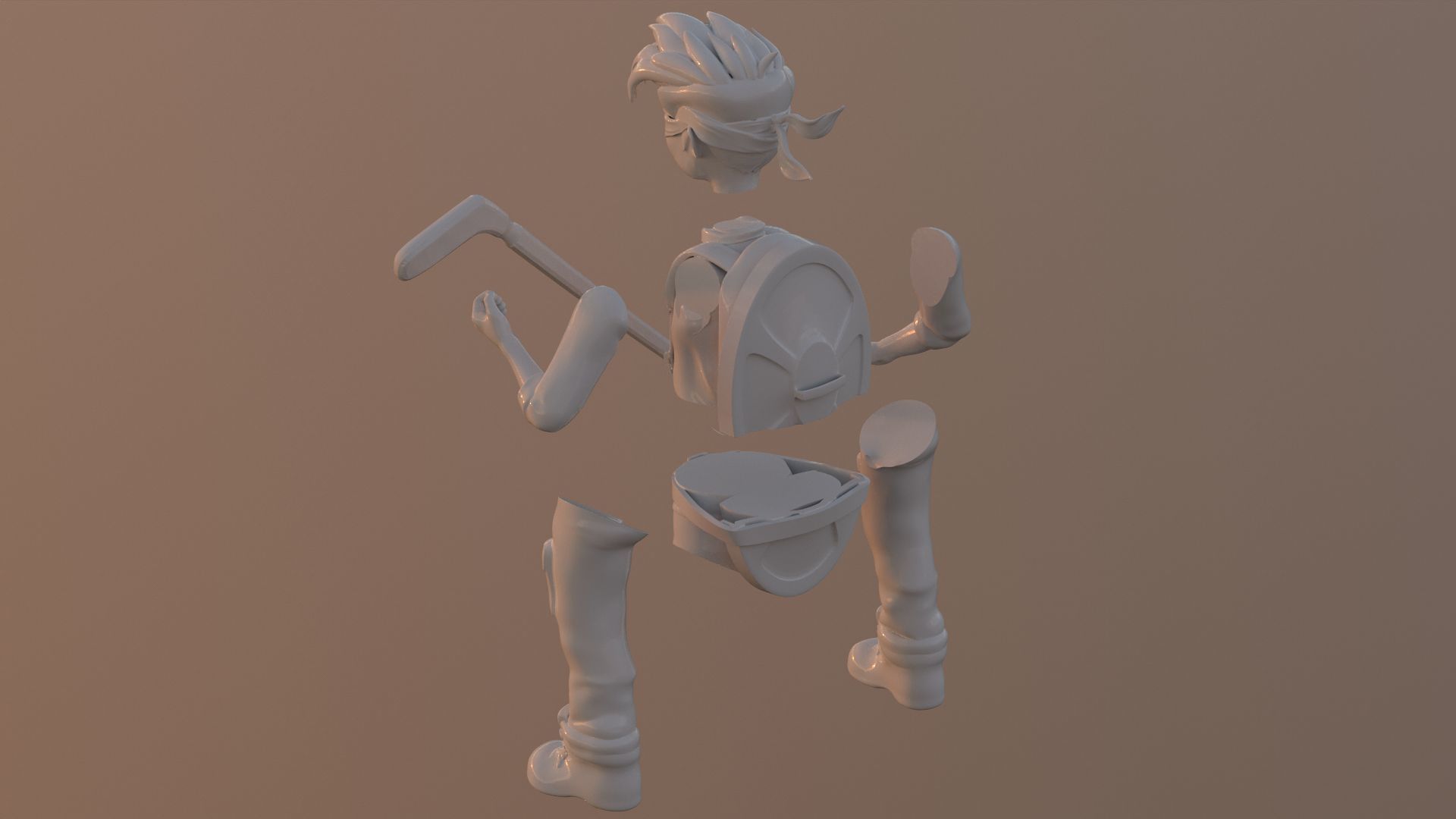 Zach TMNT 1987 Printable 3D model 3D printable | CGTrader