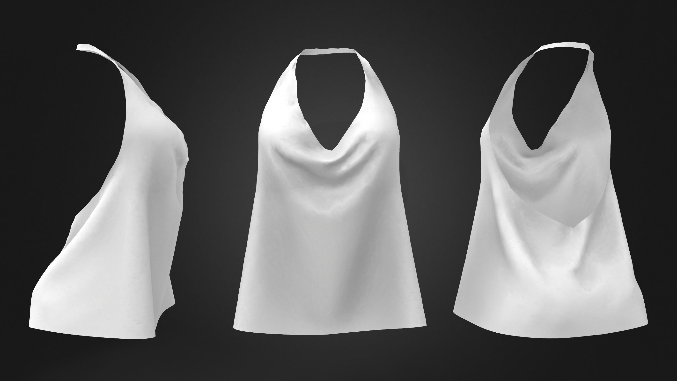 3D model Loose Back Cowl Tank VR / AR / low-poly | CGTrader