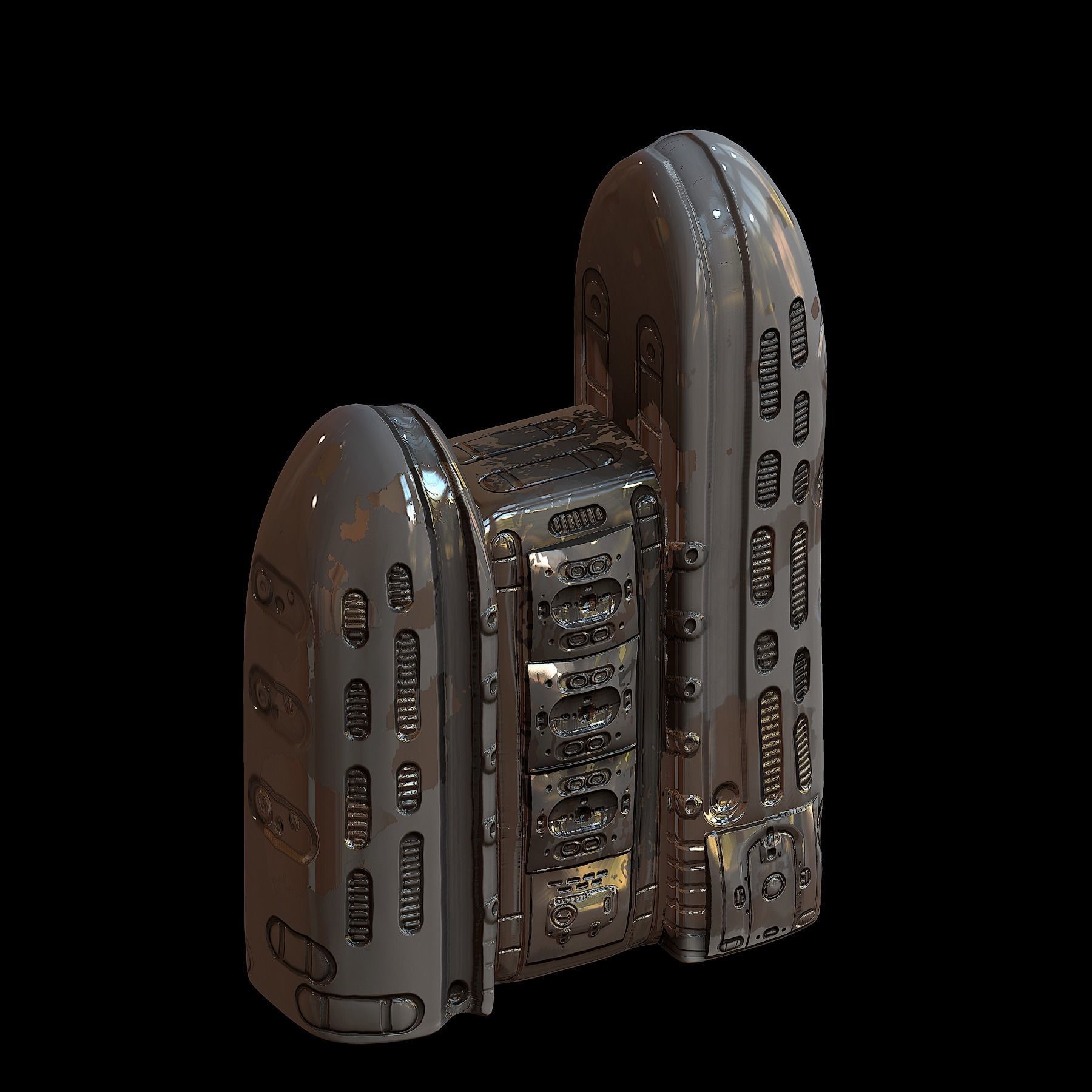 3D model sci fi building 3d model scifi Low-poly Low-poly 3D model VR ...