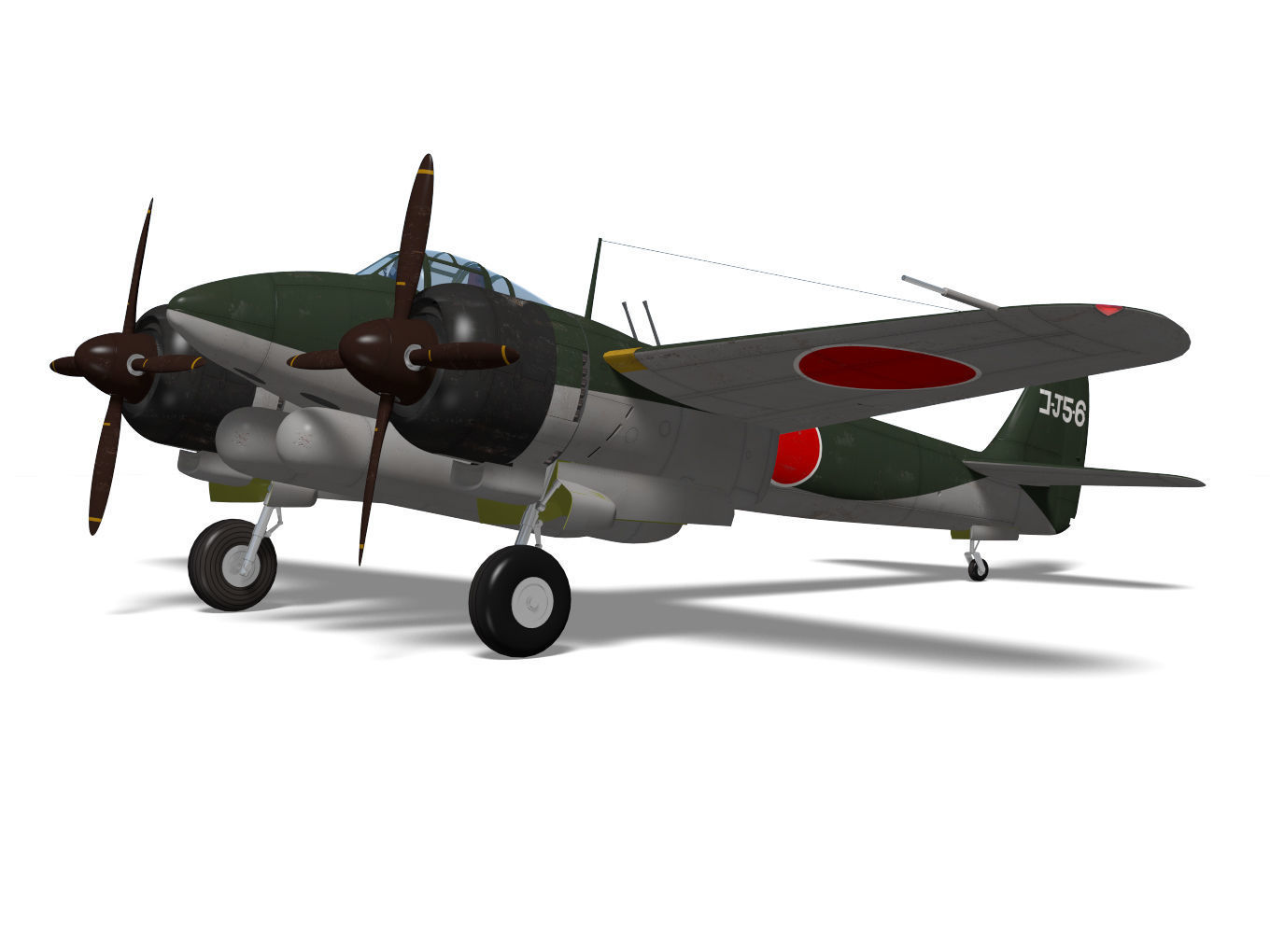 Nakajima J5N Tenrai 3D model | CGTrader