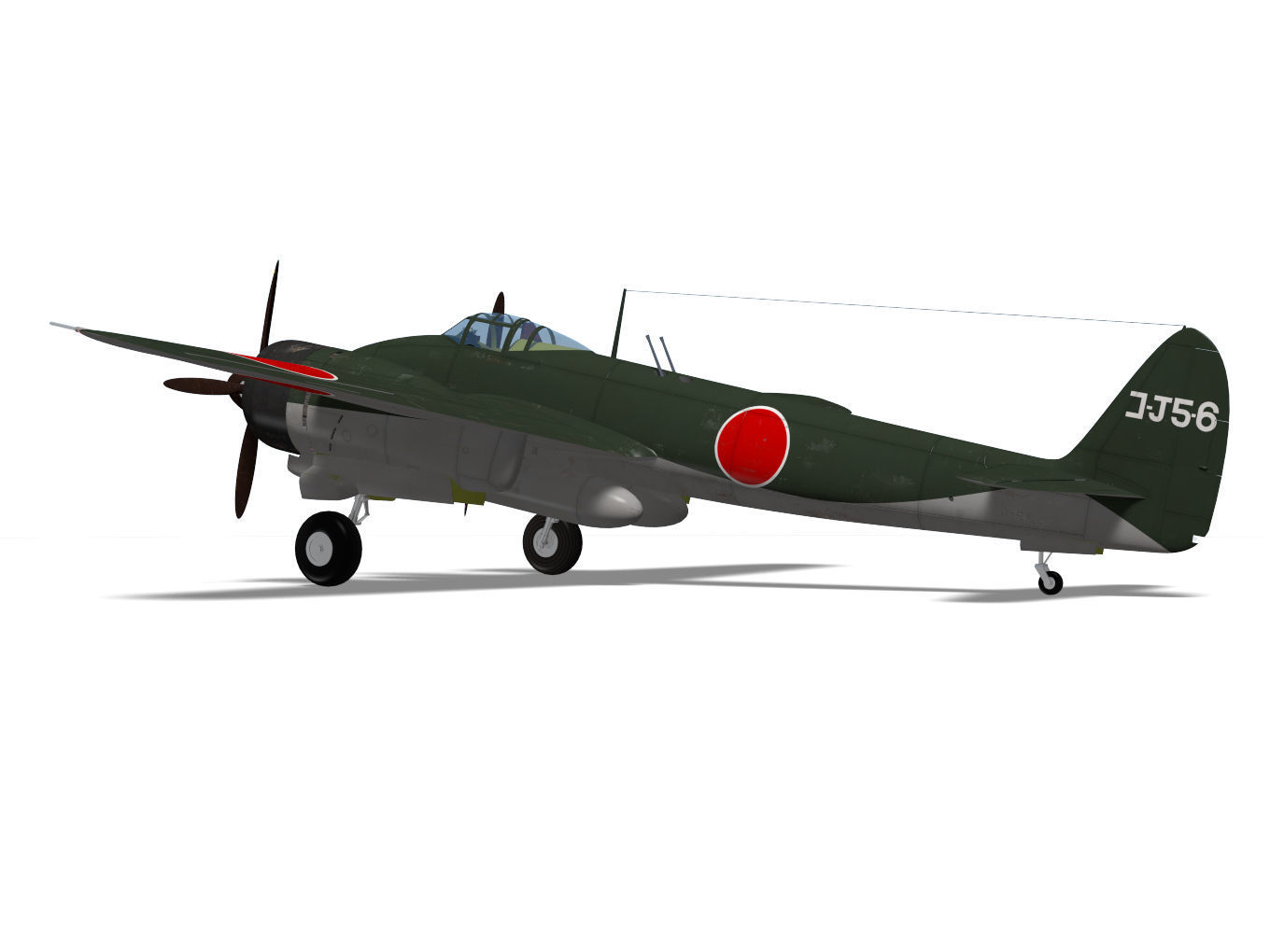 Nakajima J5N Tenrai 3D model | CGTrader