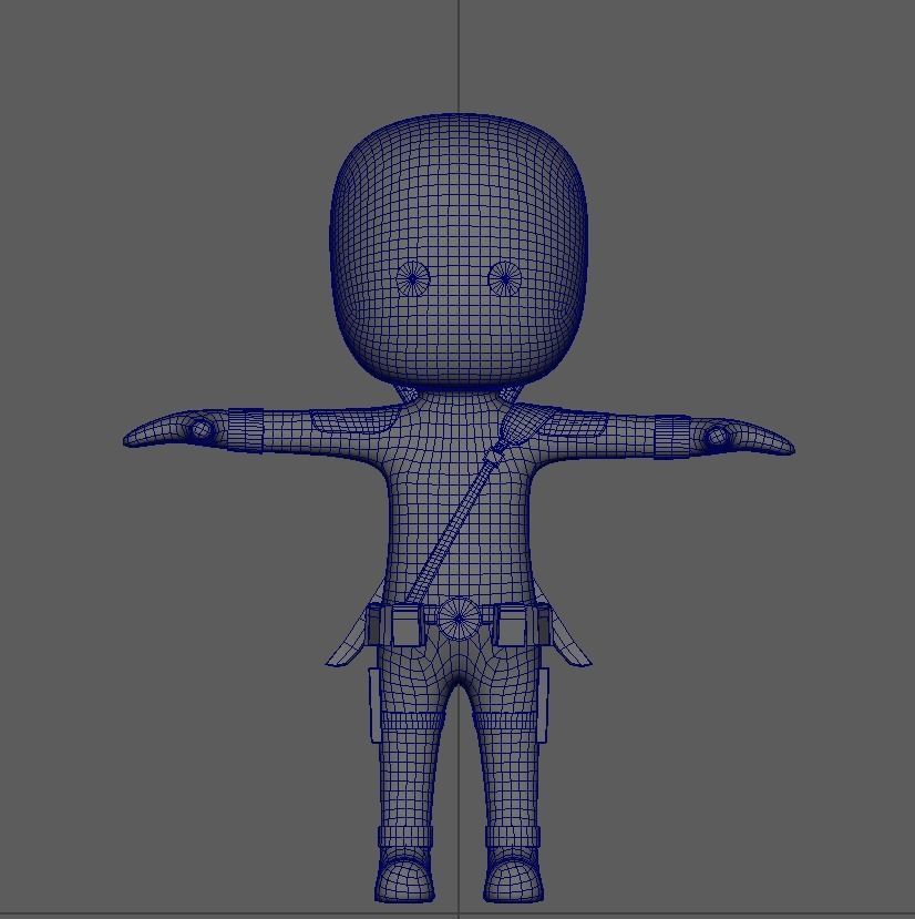 Chibi Deadpool free VR / AR / low-poly 3D model rigged | CGTrader